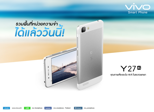 vivo Y27 สามารถอัพเดทรวมพื้นที่การจัดเก็บข้อมูลของเครื่องได้แล้วที่ ...